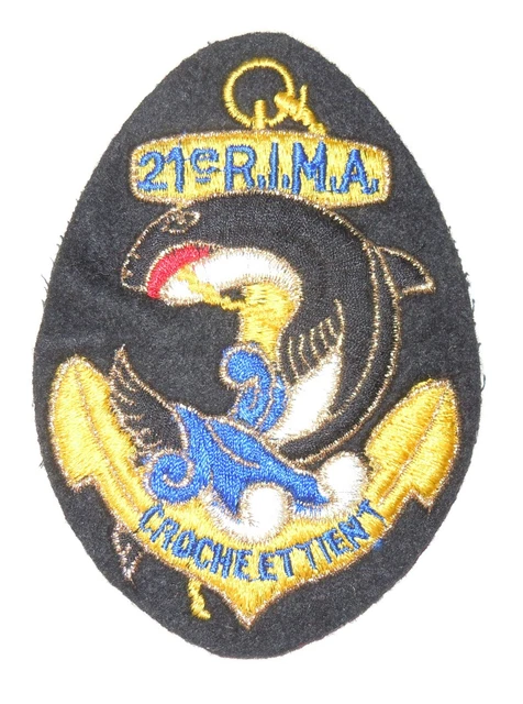 INSIGNE TISSU BRODE 21° Regiment D'infanterie De Marine - 21° Rima EUR 10,00 - PicClick FR