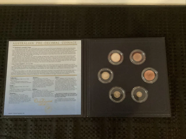 AUSTRALIAN PRE-DECIMAL COINS. Queen Elizabeth The Second In Album. All ...