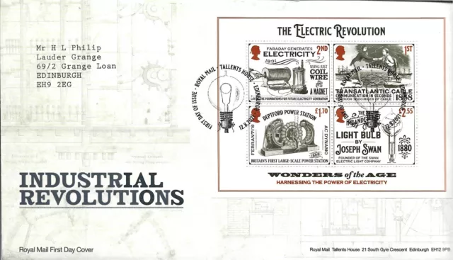 2021 INDUSTRIAL REVOLUTIONS MS, Royal Mail FDC, FDI Tallents House SpHS ...