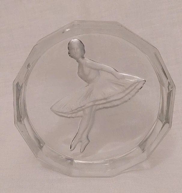 BEAU CENDRIER ART Déco Verre Moule Pressé," La Danseuse Ballerine" EUR ...