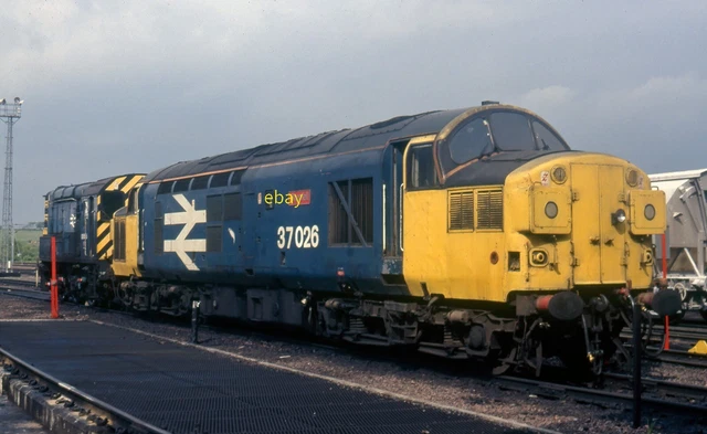 ORIGINAL 35MM SLIDE BR Class 37 no. 37026 at Motherwell TMD +rights for ...
