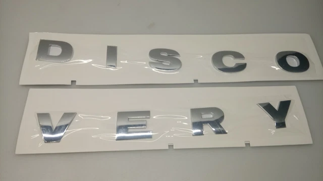 LAND ROVER DISCOVERY Chrome Bonnet Badge Decal Emblem "Disco" And "Very ...