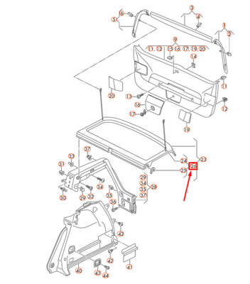 VOLKSWAGEN GOLF MK7 Parcel Shelf Cover Bracket Repair Set 5G6898780 NEW ...