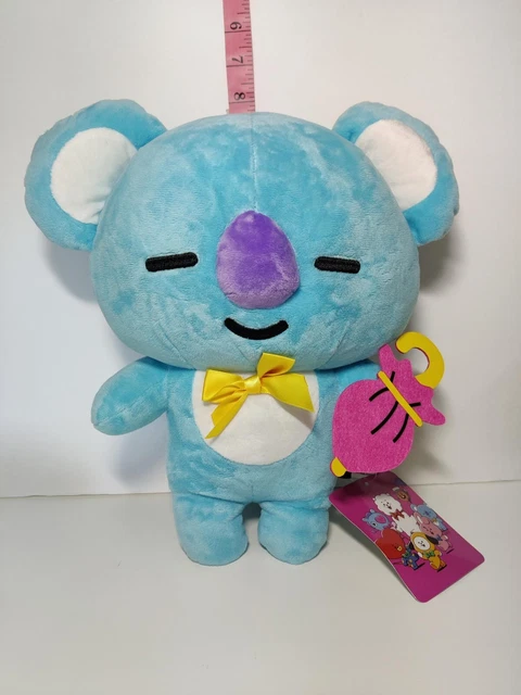 NEW BT21 FRIENDLY KOYA with Yellow Bow Pink Umbrella 13" Plush Stuffed ...
