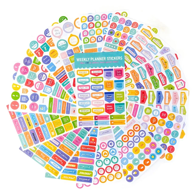 16 SHEETS NOTES De Du Dimanche Papier Bureau Journal Intime Stickers ...