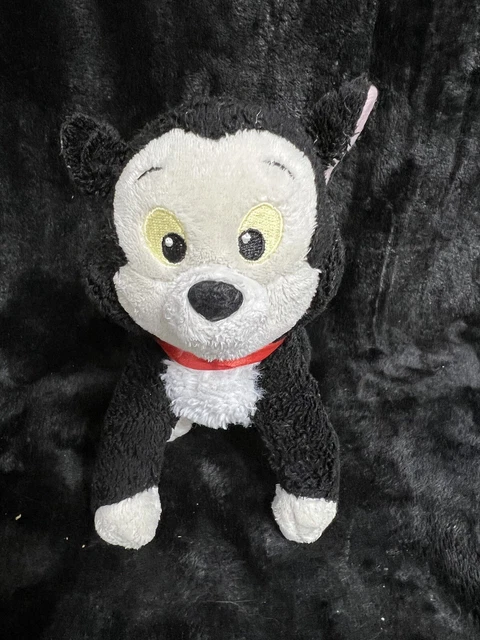 DISNEY'S FIGARO THE Cat From Pinocchio Black & White Plush W/Red Bow ...