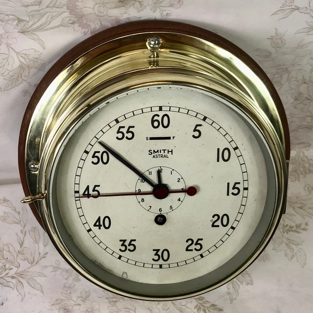 VINTAGE ROYAL NAVY Admiralty Pattern Ship's Bulkhead Clock, Smith ...