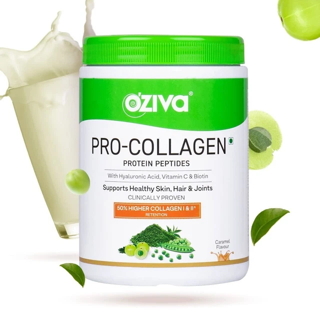 OZIVA PRO COLLAGEN Peptides Caramel for Healthy Skin,Hair Muscular ...