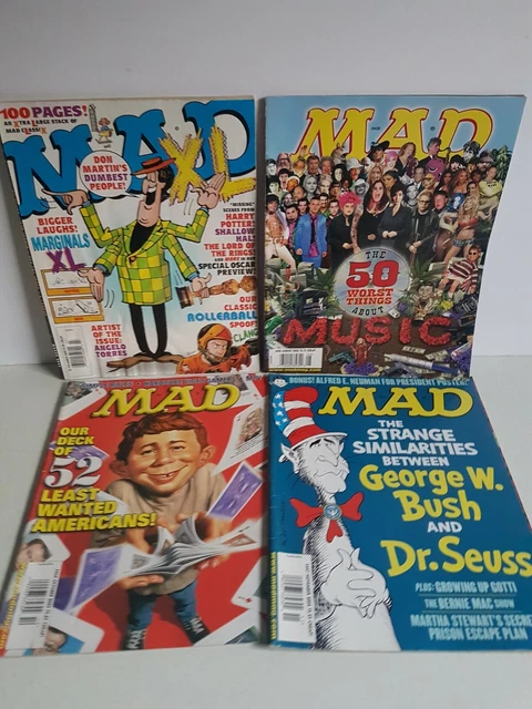 MAD MAGAZINE EARLY 2000s Lot Music Cat in the Hat George Bush Harry ...