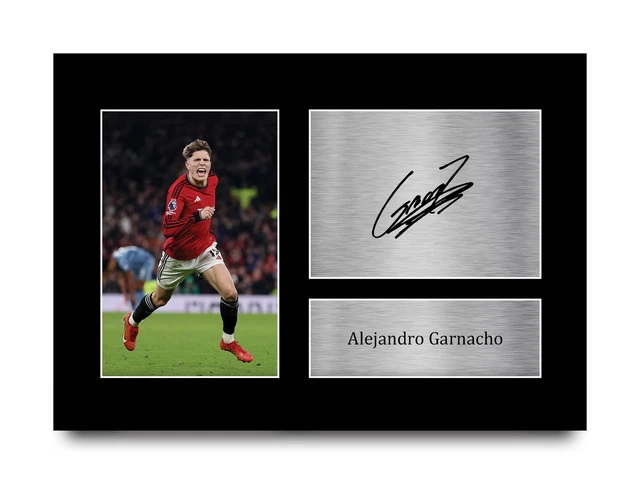 ALEJANDRO GARNACHO PRE-PRINTED Signed Autograph Picture For Football ...