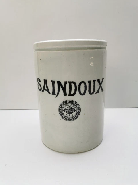 ANCIEN POT DE Saindoux Félix Potin Faïence Imprimee De Lunéville France ...