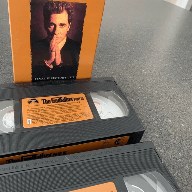 THE GODFATHER PART III Final Director's Cut VHS 1990 Gold VCR Tapes ...