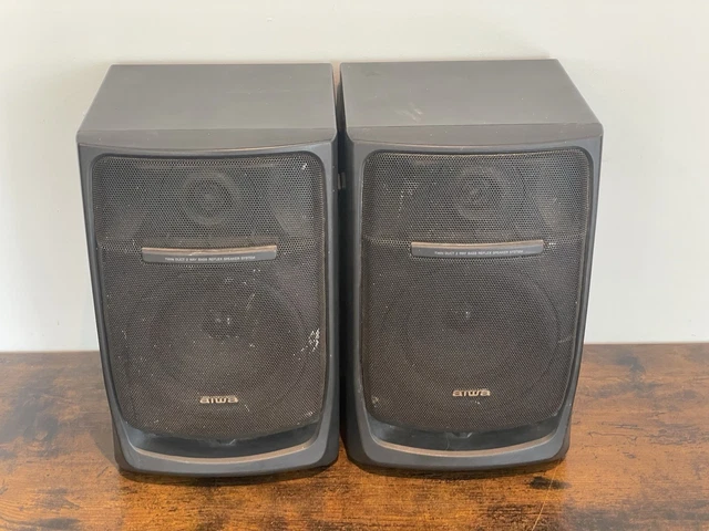AIWA MUSIC SPEAKERS Twin Duct Two Way 2 Bass Tested And Working £11.99 ...