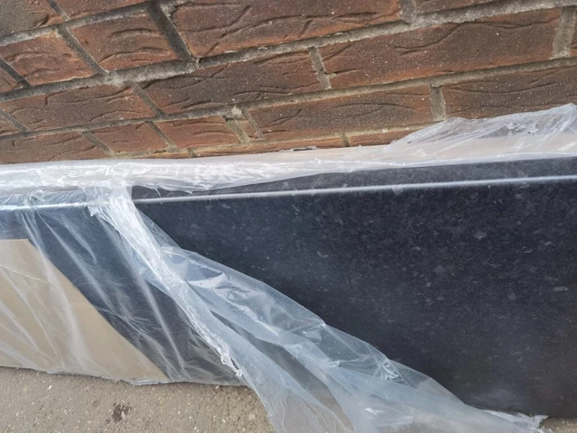 HOWDENS 1900MM X 38mm Bullnose Black Granite Effect Laminate Worktop ...