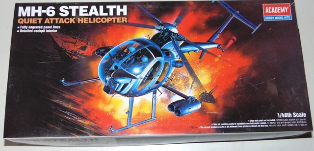 ACADEMY 1:48 MH-6 Stealth Quiet Attack Helicopter Model Kit 12260 ...
