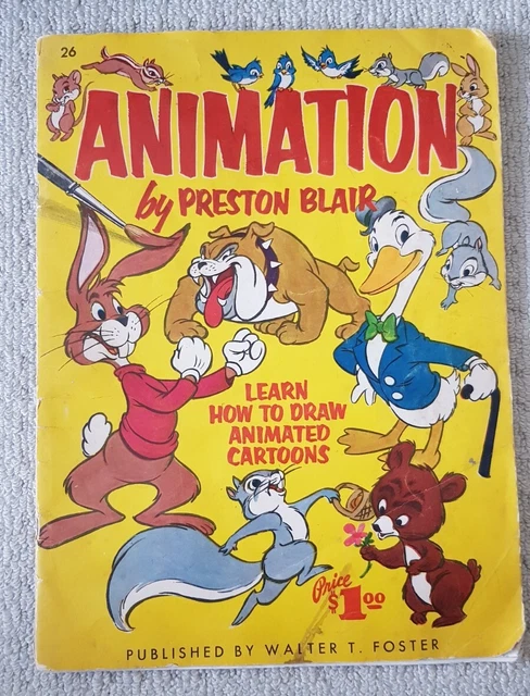 WALT DISNEY ANIMATION Drawing Book 1949 Vintage by Preston Blair Very ...