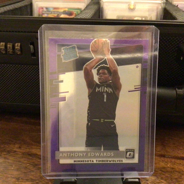 2020-21 PANINI DONRUSS optique Anthony Edwards 151 violet classé holo ...