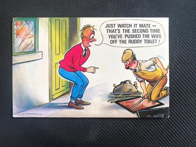 VINTAGE SAUCY SEASIDE Comic Postcard BAMFORTH BROWN TRIANGLE #35 ...