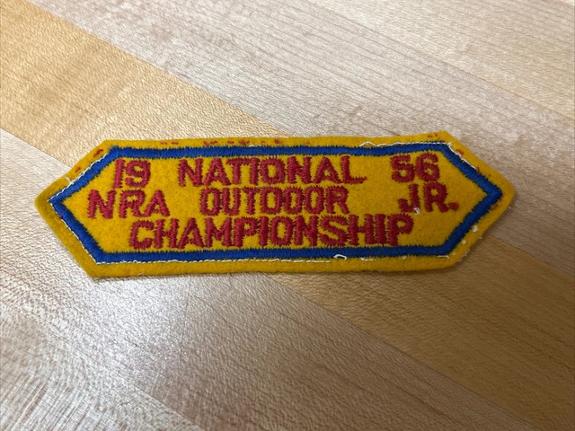 VTG NRA JUNIOR National Outdoor Rifle Championship Felt Patch 1956 Box ...