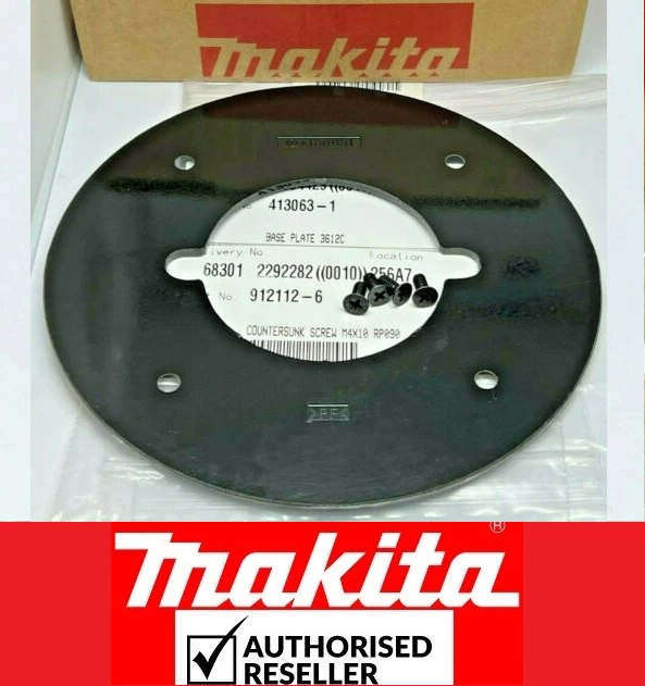 NEW GENUINE MAKITA Router Base Plate With Screws 3612 3612C Baseplate £ ...
