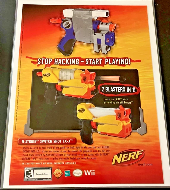 NERF N-STRIKE SWITCH Shot EX-3 - Original Gaming Print Ad / Poster ...