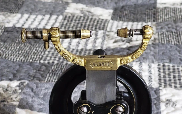 C1873 JAMES. G. Weir 55 Helical Gear Hand Crank Chain Stitch Sewing ...