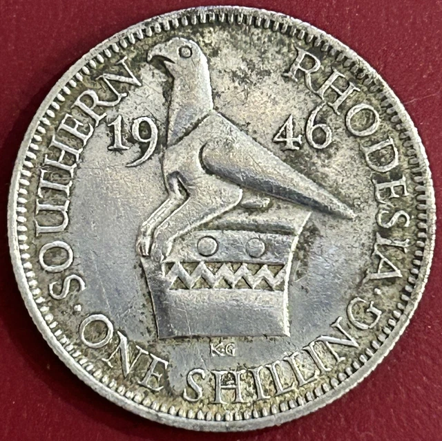 SOUTHERN RHODESIA - One Shilling .500 Silver Coin - 1946 (GY48) EUR 11 ...