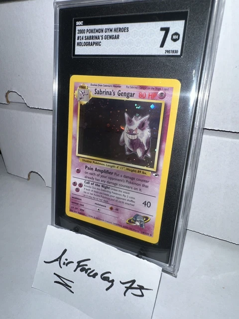 2000 POKEMON GYM Heroes #14 Sabrina's Gengar Holo SGC 7 quasi nuovo 14/ ...
