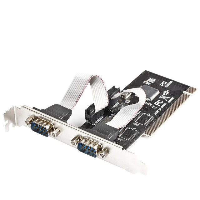 2 PORTS DUAL Bidirectional RS-232 DB9 9-pin Serial Port to PCI I/O Card Adapter $8.99 - PicClick CA