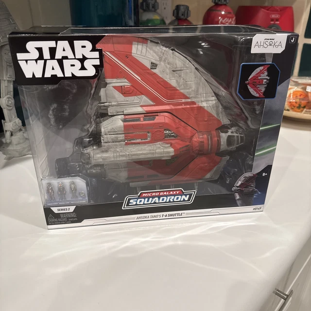 STAR WARS MICRO Galaxy Squadron Ahsoka Tano T-6 Jedi Shuttle T6 Factory ...