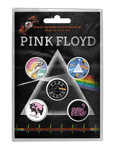 PINK FLOYD BADGE Pack Album covers Band logo new Official 5 x Pin ...