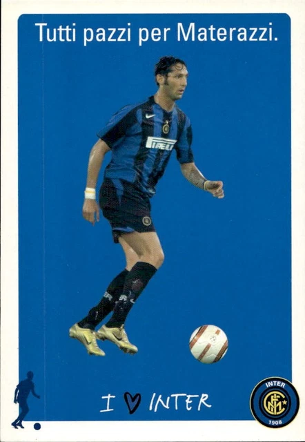 CARTOLINA CALCIATORE INTER Marco Materazzi con autografo stampato EUR 3 ...