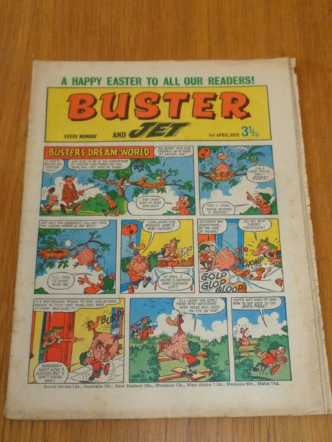 BUSTER AND JET 1St April 1972 Fleetway British Weekly Comic* £7.99 ...