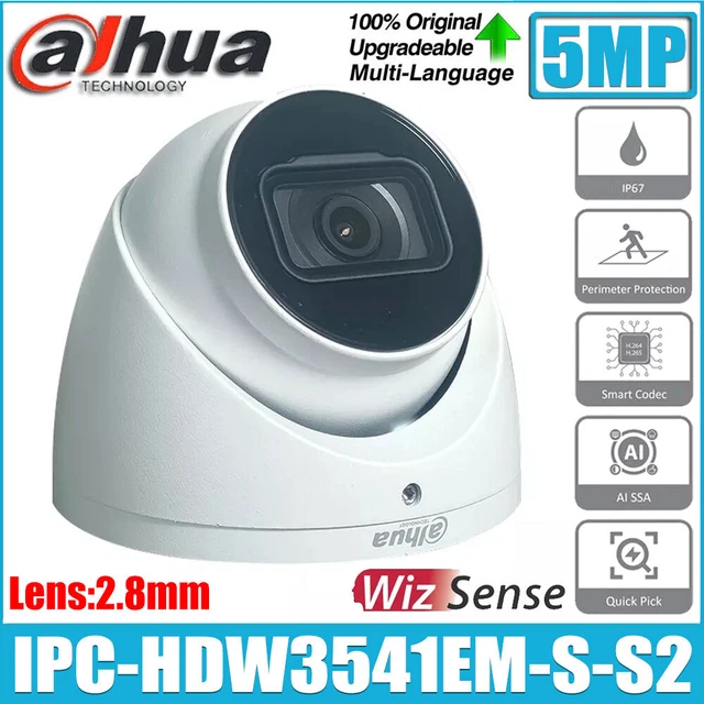 DAHUA IPC-HDW3541EM-S-S2 5MP Built-in Mic POE SMD4.0 AI SSA IP67 Security Camera $159.80 ...