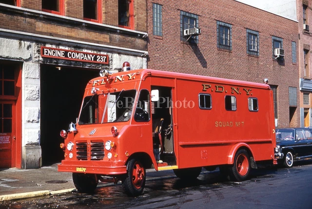 FIRE APPARATUS SLIDE- FDNY IHC Squad 7 Rare Step Van Unit $5.00 - PicClick
