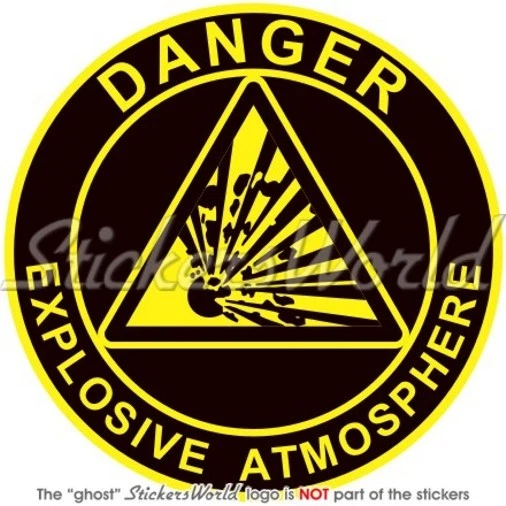EXPLOSIVE ATMOSPHERE EXPLOSION Danger Warning Safety Sign Sticker-Decal ...