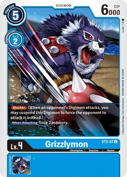 DIGIMON TCG ST2-07 Grizzlymon Common Sinister Order Card Game EUR 1,00 ...