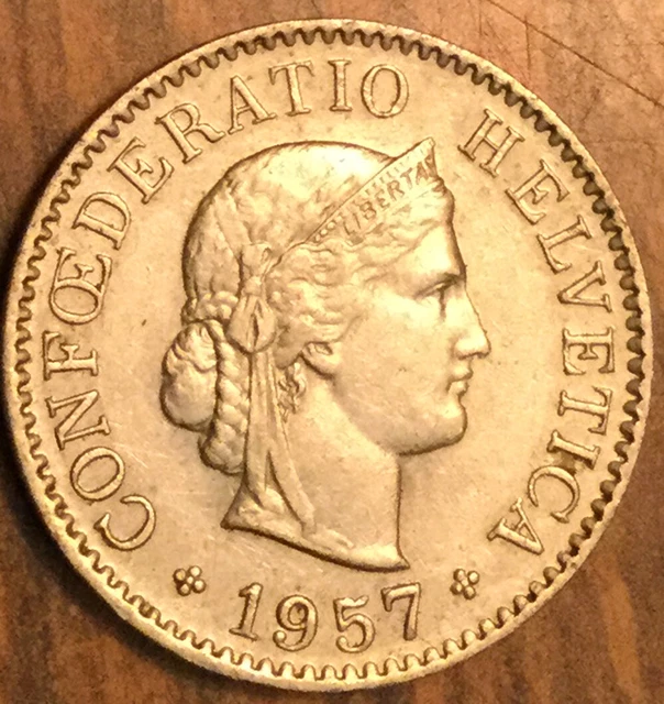 1957 SWITZERLAND 5 Rappen Coin $3.70 - PicClick CA