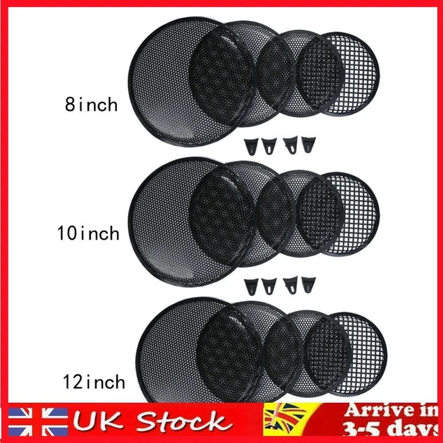 8/10/12 INCH MESH Protector Black Grill Mesh for Car Subwoofers and ...