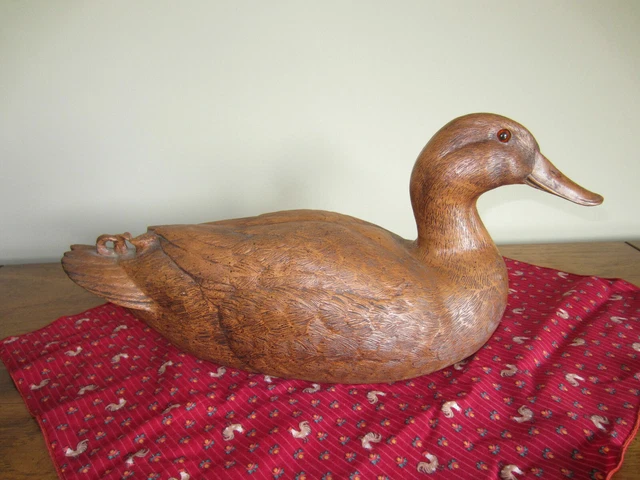 VINTAGE MALLARD DUCK Decoy Phase IV Signed Carl Huff MINT 1988 Wood ...