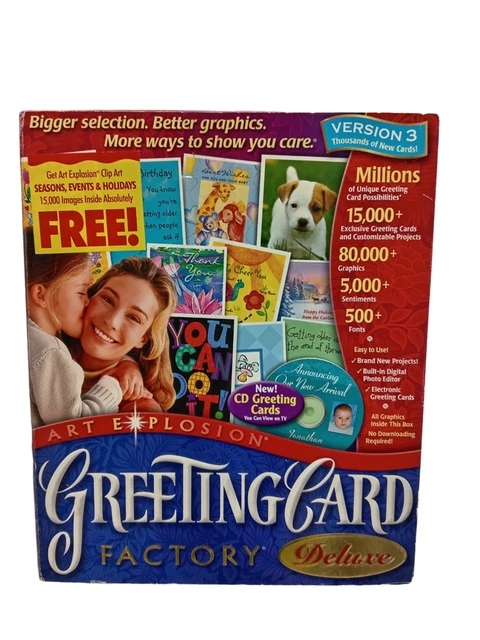 GREETING CARD FACTORY Version 3 ( 4 discs ) Art Explosion Deluxe CD ...