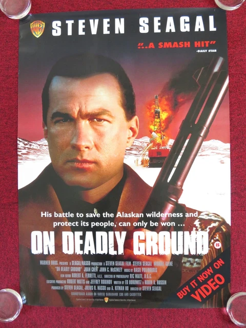 ON DEADLY GROUND Vhs Video Poster Rolled Steven Seagal Michael Caine ...