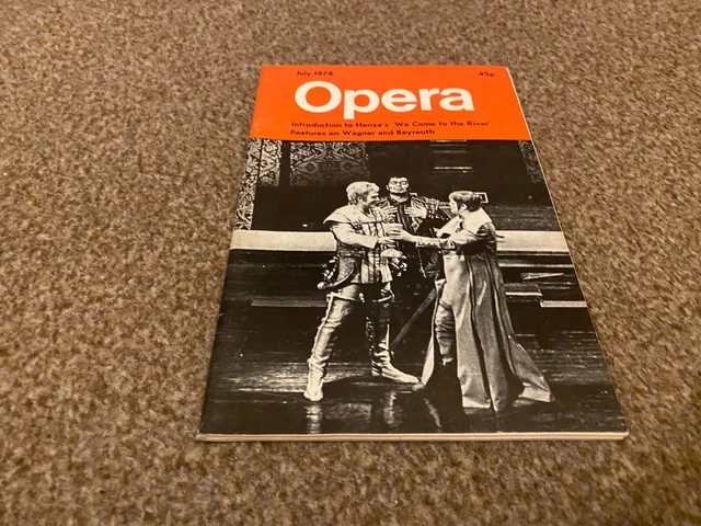 OPERA MAGAZINE 1976 Jul Jon Weaving. Ekkehard Wlaschiha. Fritz Hubner £ ...