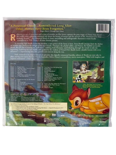 WALT DISNEY'S MASTERPIECE 55th Anniversary Bambi CAV Laserdisc £9.03 ...