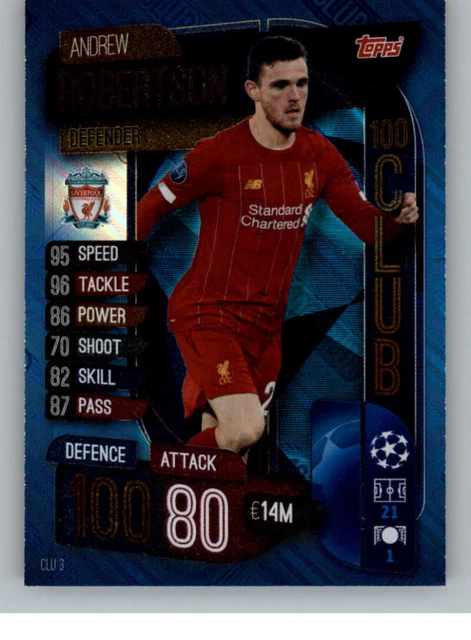 2019-20 TOPPS MATCH Attax Extra Champions League 100 Club #CLU3 Andrew ...