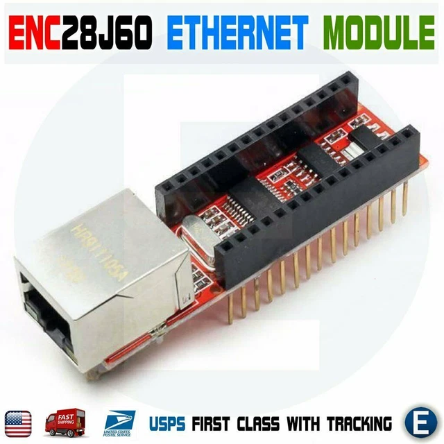 ENC28J60 MINI ETHERNET Shield LAN Network Module for Arduino Nano V3 ...