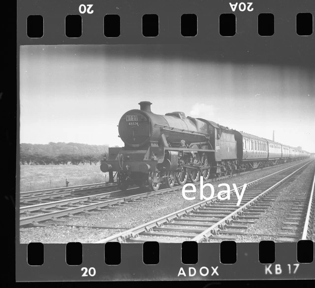 ORIGINAL 35MM NEGATIVE OF BR LMS STEAM LOCO 45574 "INDIA" £3.99 ...