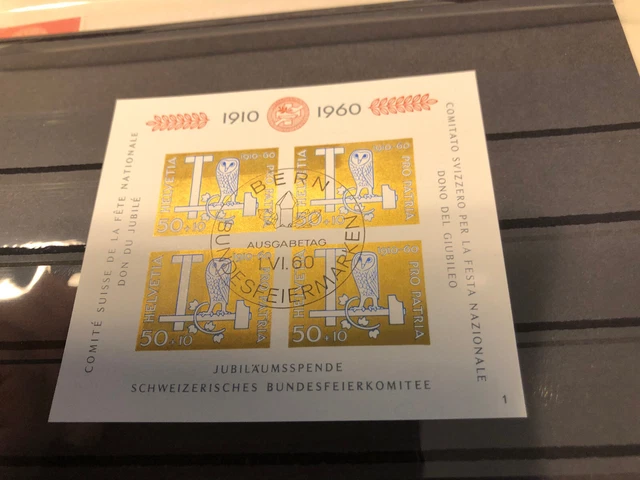 SCHWEIZ BLOCK 17 50 Jahre Bundesfeierspende Pro Patria FDC Stempel Briefmarken EUR 3,90 ...