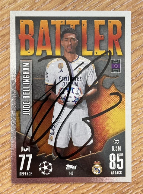 JUDE BELLINGHAM, REAL Madrid, Official Match Attax Card, Hand Signed £4 ...