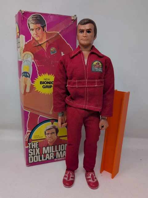 VINTAGE SIX MILLION Dollar Man,Boxed Bionic Grip Steve Austin Figure ...